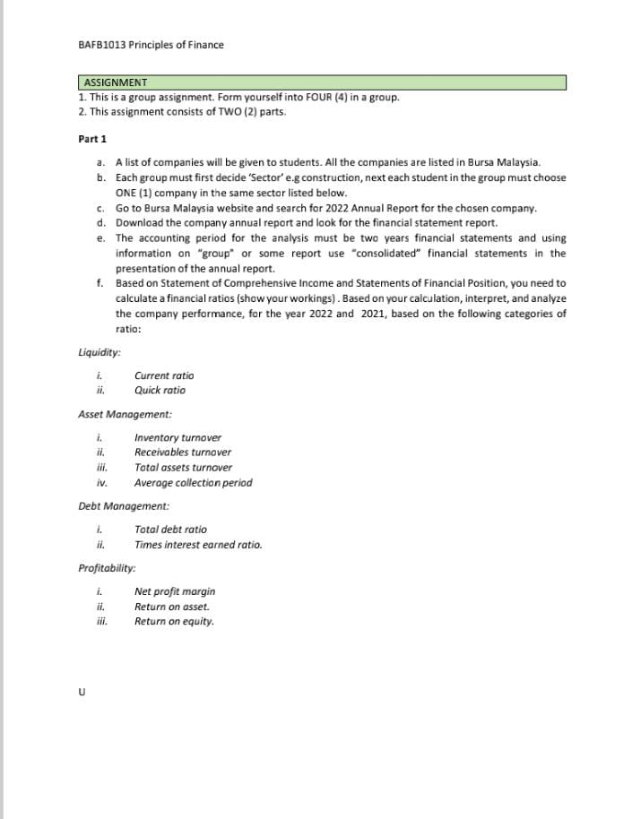 Solved ASSIGNMENT 1. This is a group assignment. Form | Chegg.com