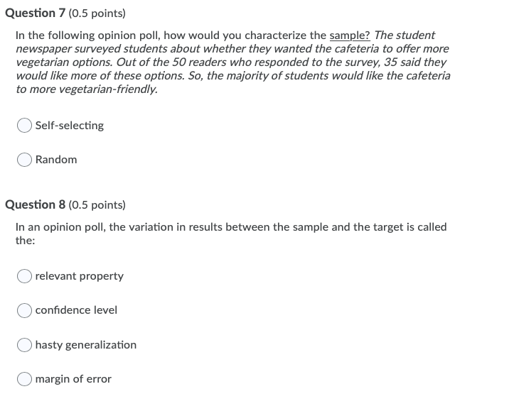 Solved Question 1 (0.5 points) An enumerative induction | Chegg.com