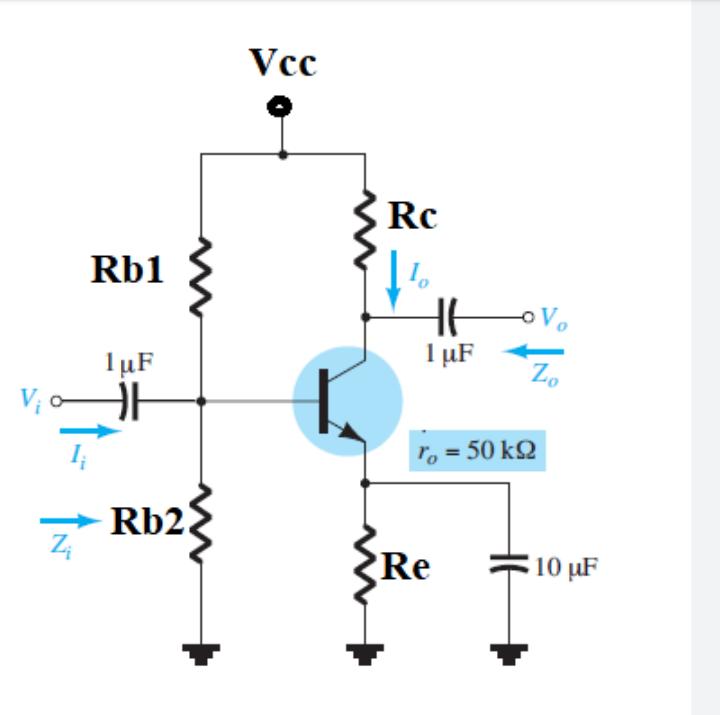 Solved For the polarization below Rc Rb1 Rb2 Re β 3.6k 40k | Chegg.com