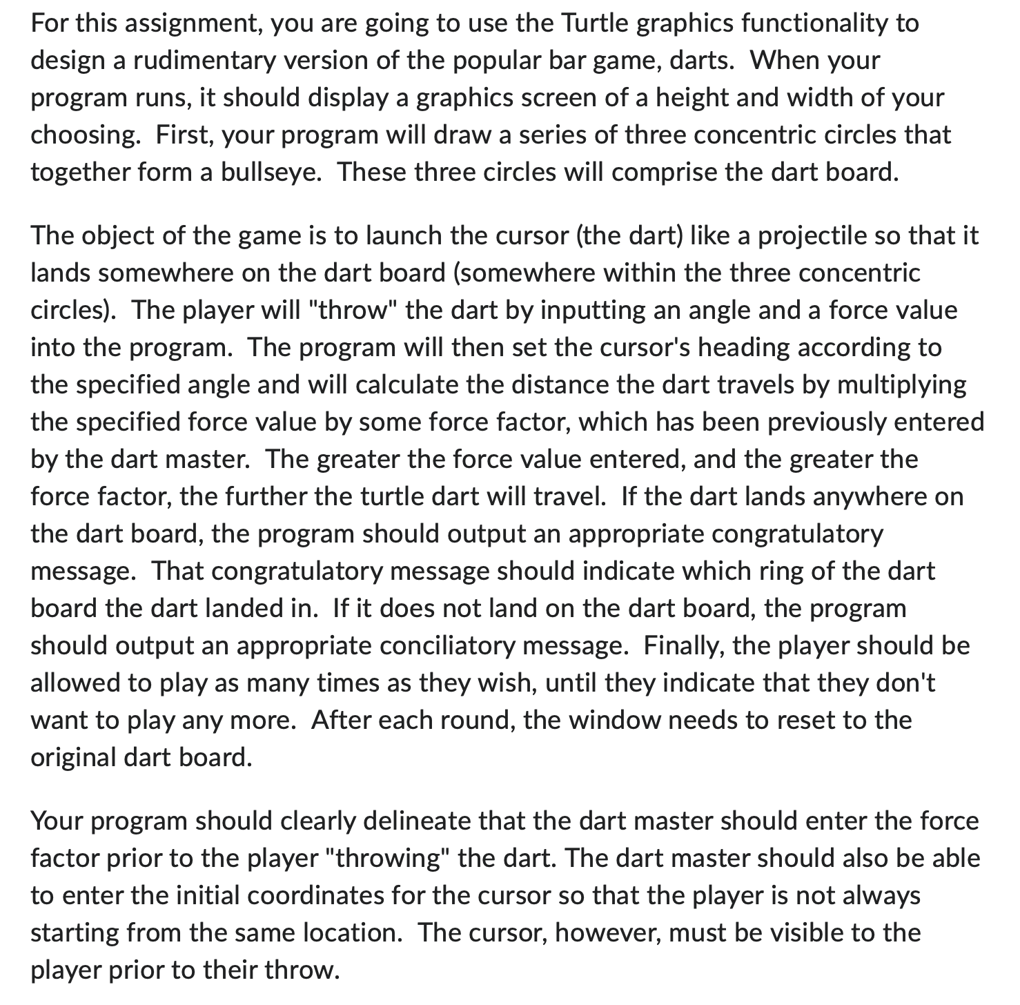 Solved For this assignment, you are going to use the Turtle | Chegg.com