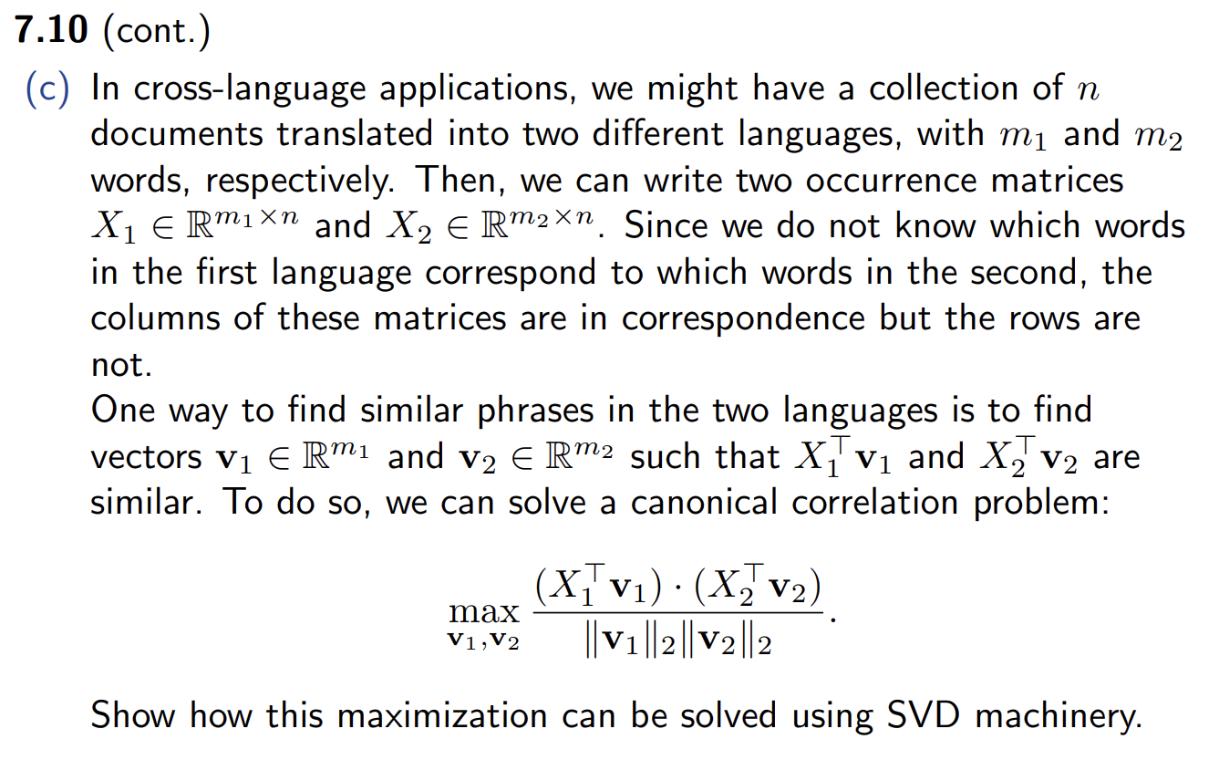 Solved 710 Latent Semantic Analysis In This Problem We 