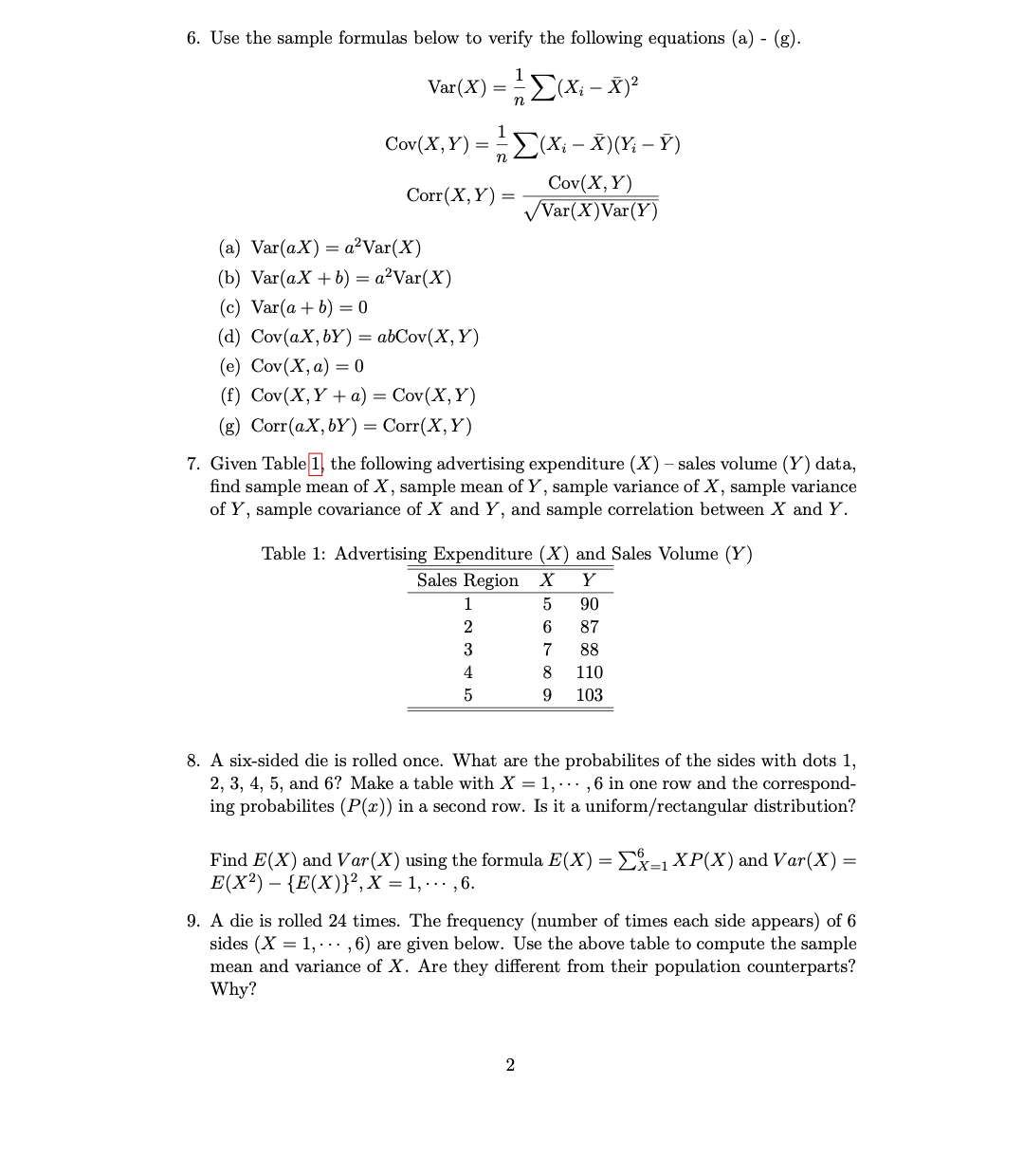 Solved 6. Use the sample formulas below to verify the | Chegg.com