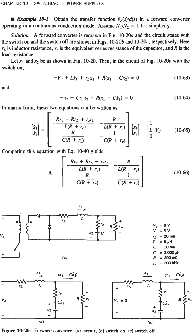 Solved CHAPTER 10 SWITCHING dc POWER SUPPLIES I Example 10-1 | Chegg.com