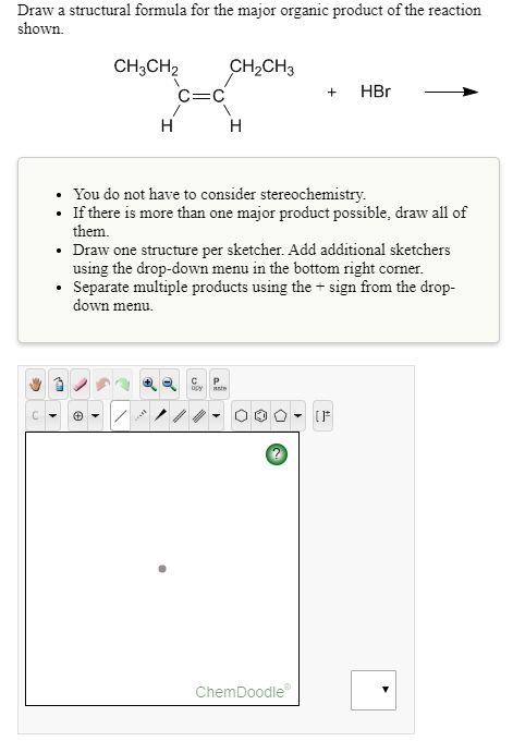 Solved Draw a structural formula for the major organic | Chegg.com