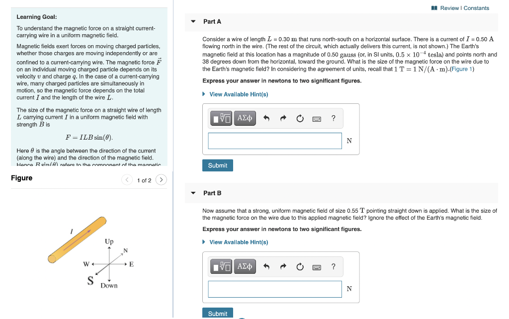 Solved M Review | Constants Part A Learning Goal: To | Chegg.com