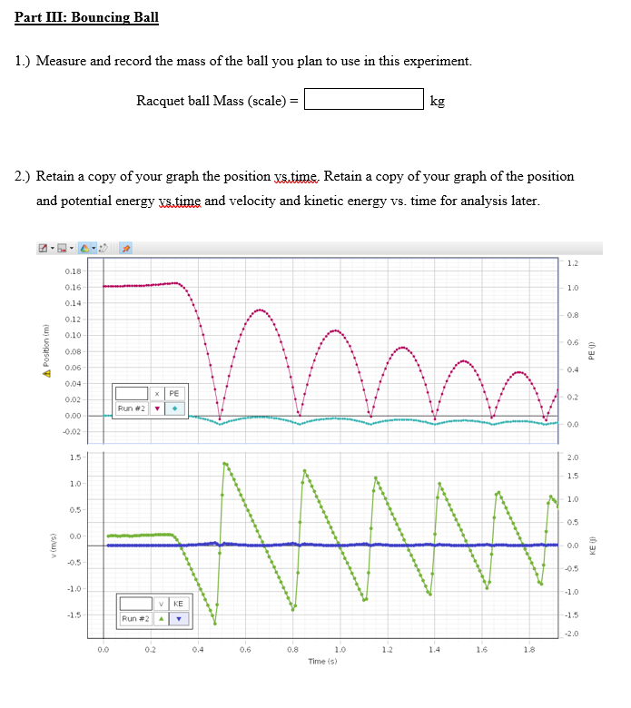 Mass of the Racquetball = 0.0406 kg Work and Energy | Chegg.com