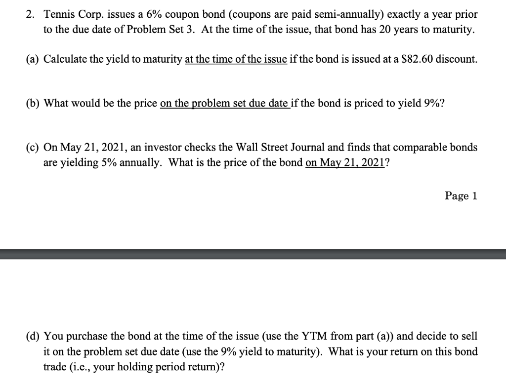 assume face value of bond = $1000 what is the | Chegg.com