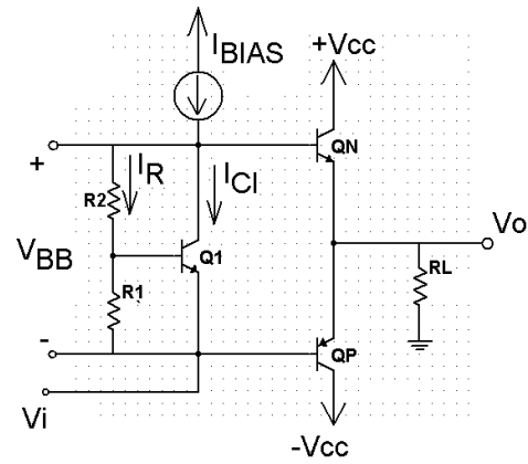 Solved The circuit below shows a Vbe-multiplier. The output | Chegg.com