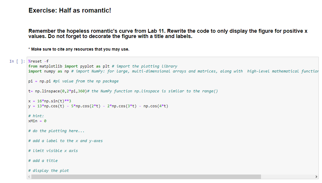 Solved Exercise: Half as romantic! Remember the hopeless | Chegg.com