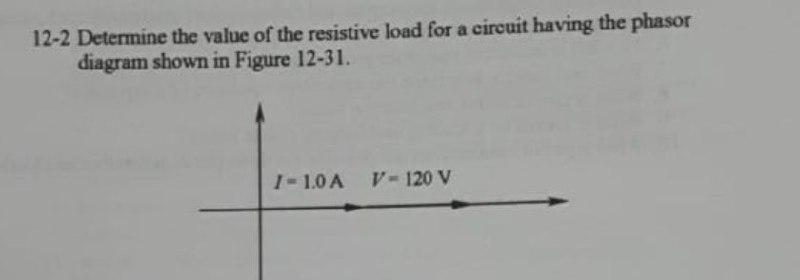 Solved 12-2 Determine the value of the resistive load for a | Chegg.com