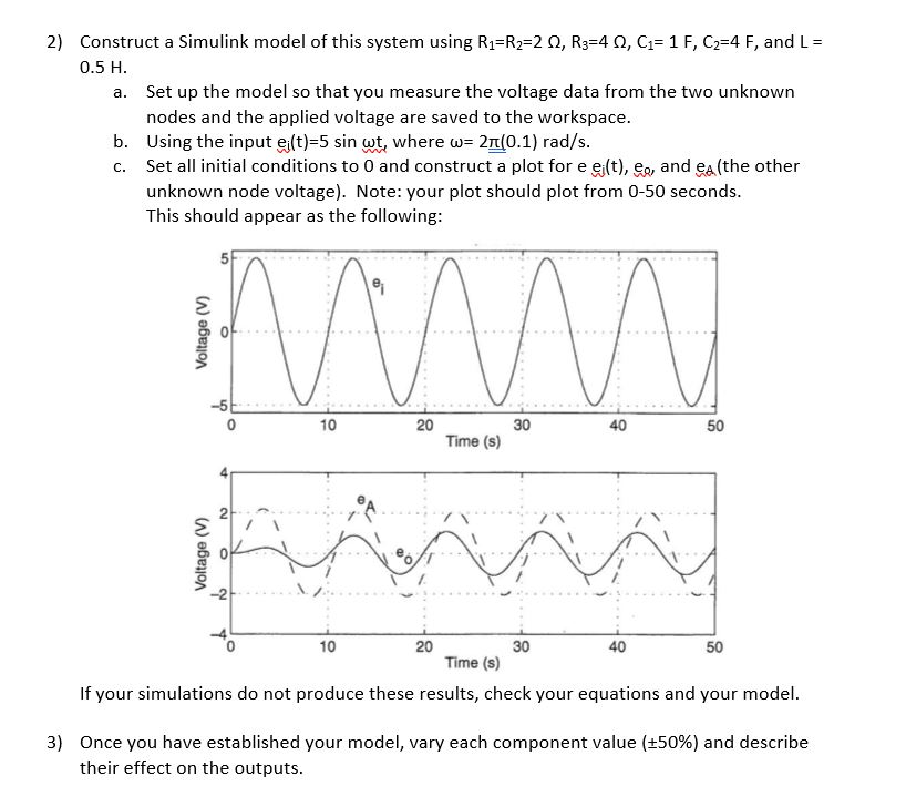 2) Construct a Simulink model of this system using | Chegg.com