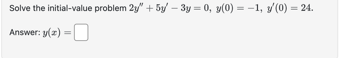 Solved Solve the initial-value problem | Chegg.com