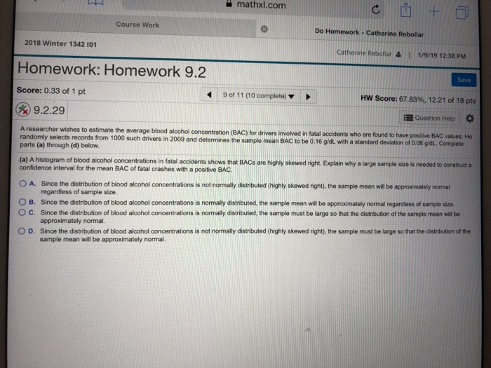 Solved mathxl.com Course Work Do Homework- Catherine | Chegg.com