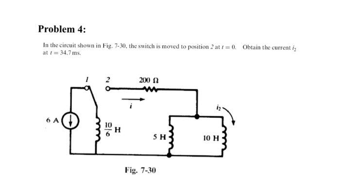 Solved Problem 3: The switch in the RL circuit shown in Fig. | Chegg.com