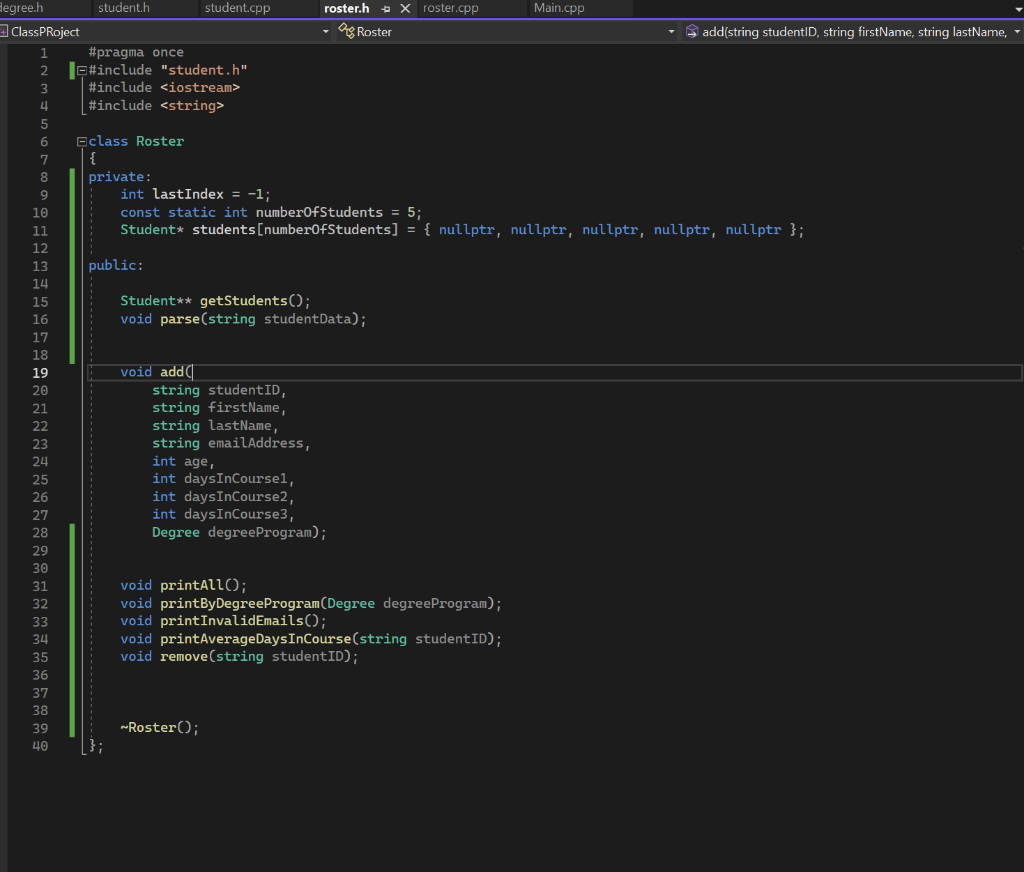 Solved I'm working on a C++ project and my code is compiling | Chegg.com