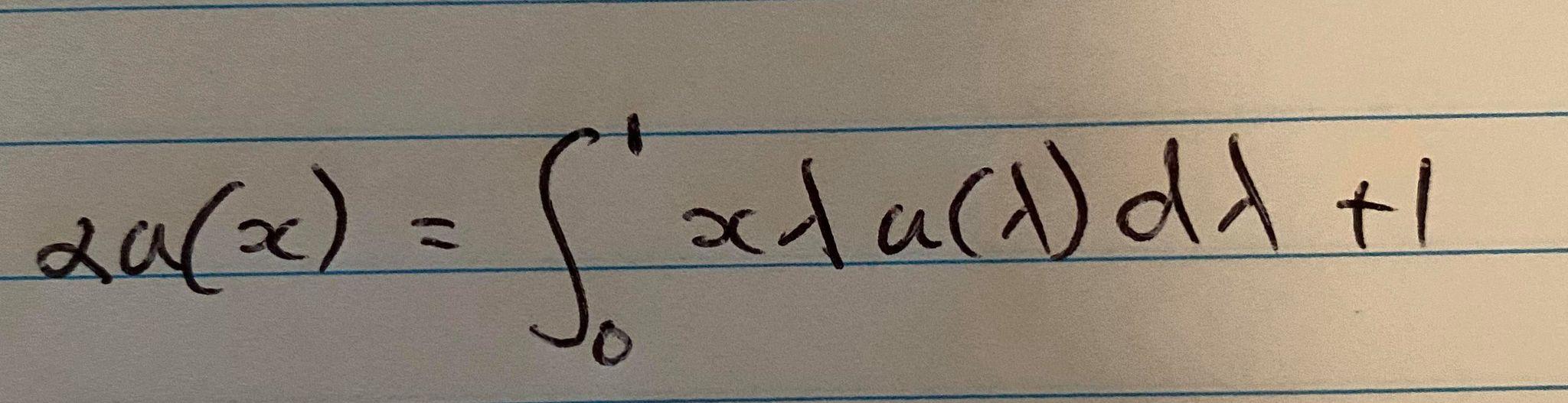 Solved Solve the integral equation where is alpha is a | Chegg.com