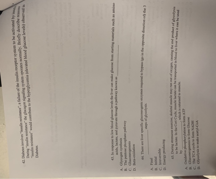 Solved This is a Biochemistry question. Please answer all | Chegg.com