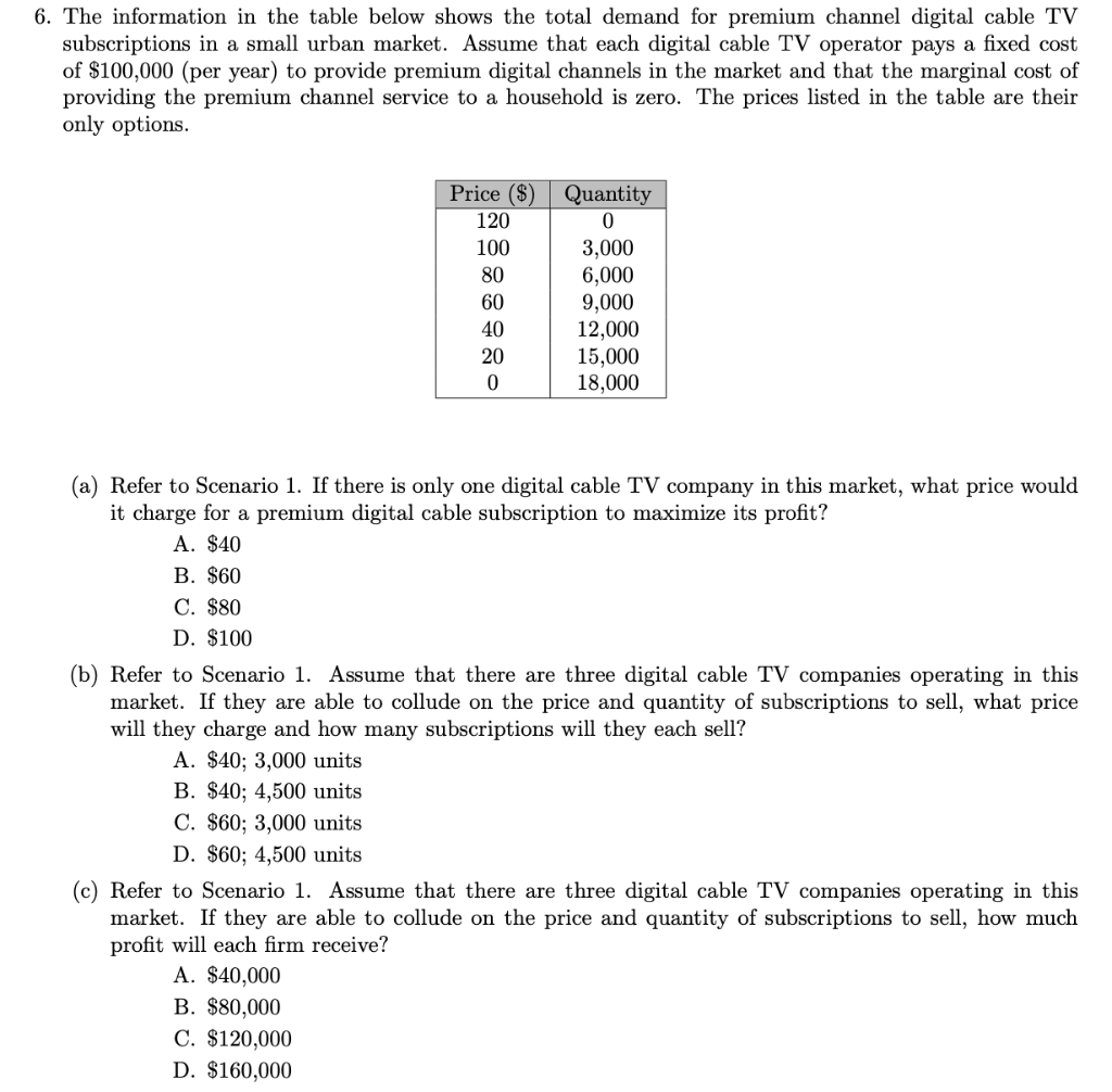 The information in the table below shows the total | Chegg.com