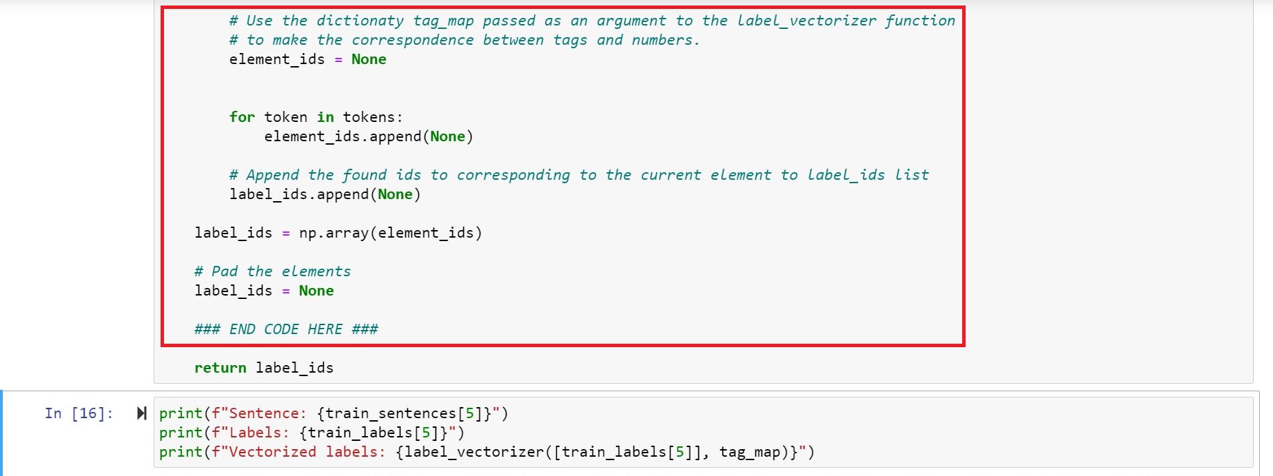 Solved # Use the dictionaty tag_map passed as an argument to | Chegg.com