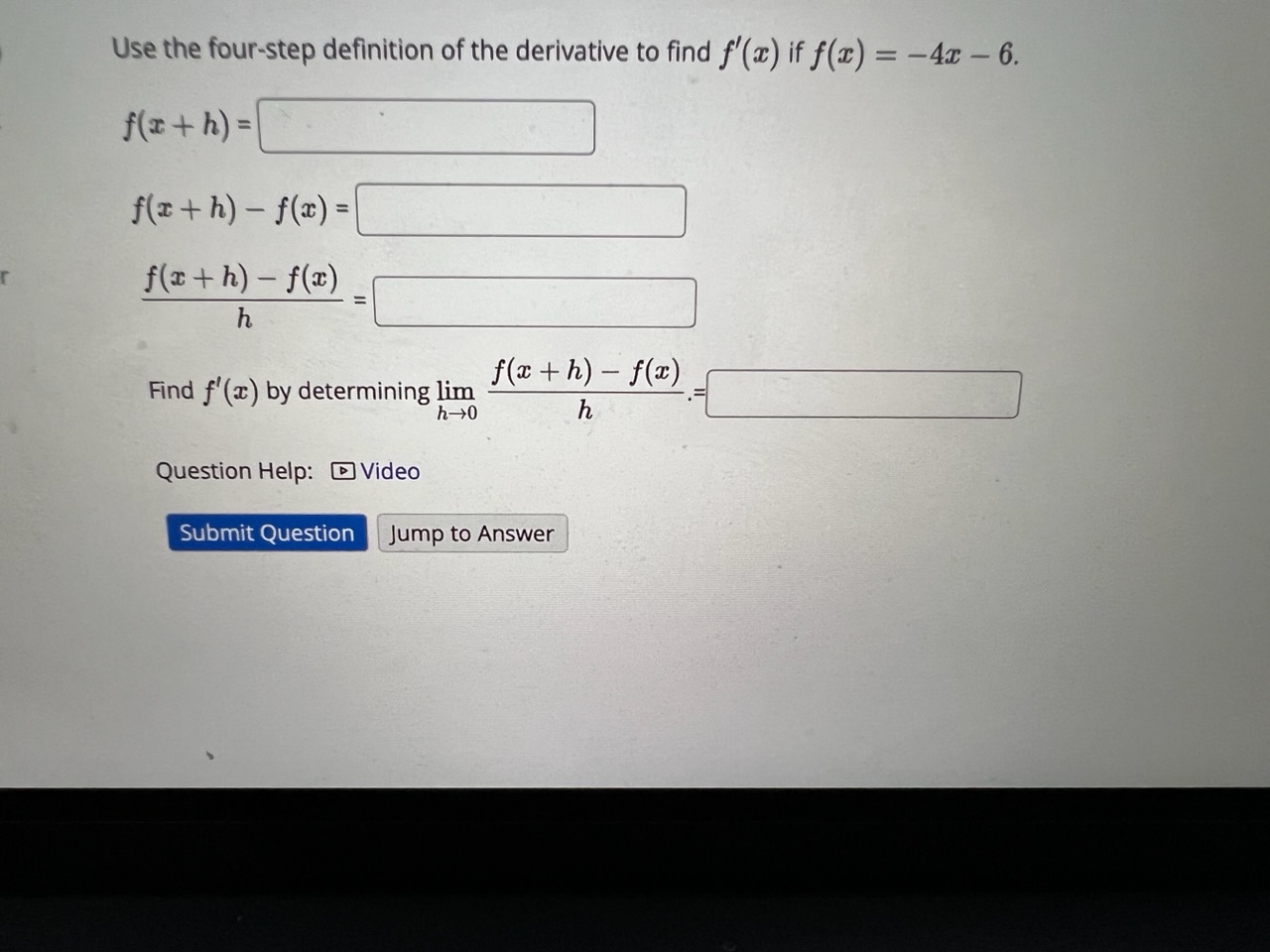 Solved Use the four-step definition of the derivative to | Chegg.com