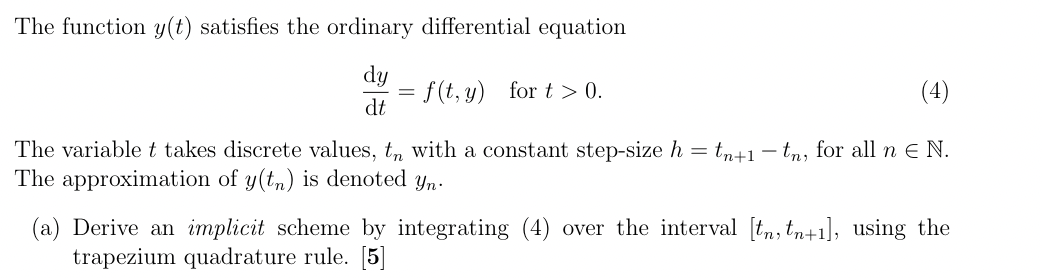 Solved The function y(t) satisfies the ordinary differential | Chegg.com