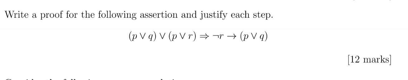 Solved Write a proof for the following assertion and justify | Chegg.com