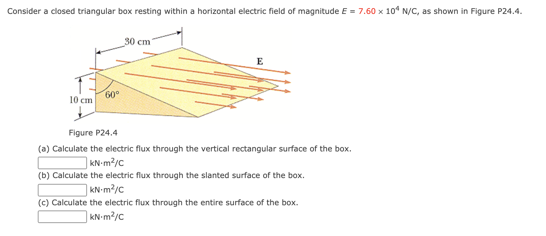 Solved Consider a closed triangular box resting within a | Chegg.com