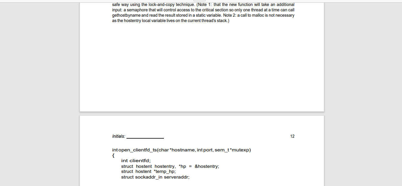 Solved Question 5 A useful helper function for opening a | Chegg.com