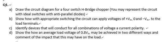 01. a) Draw the circuit diagram for a four switch | Chegg.com