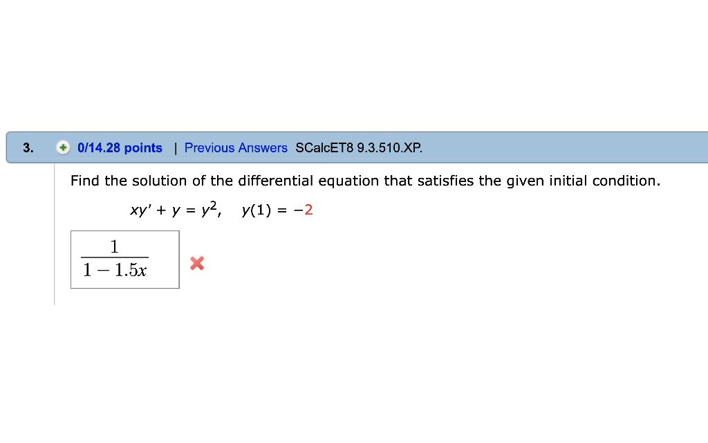 Solved 3. 0/14.28 points| Previous Answers SCalcET8 | Chegg.com