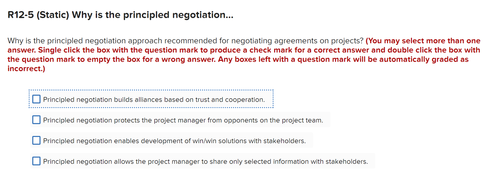 Solved R12-5 (Static) Why is the principled negotiation... | Chegg.com