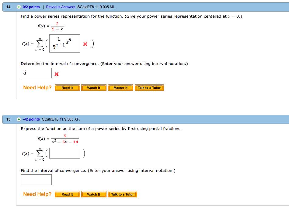 Solved 14. 0/2 points | Previous Answers SCalcET8 | Chegg.com