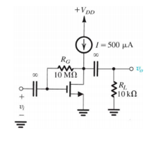Solved For the following circuit the MOS transistor has VTN | Chegg.com