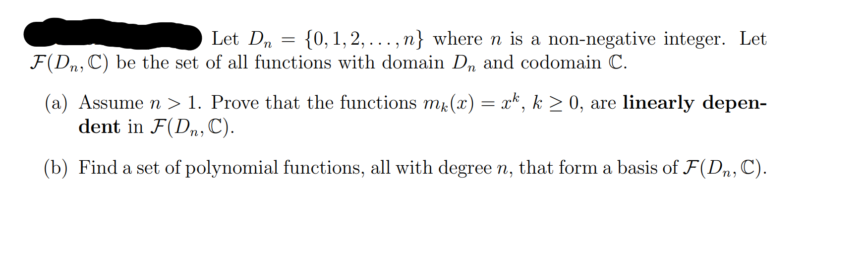Solved Let Dn={0,1,2,…,n} where n is a non-negative integer. | Chegg.com
