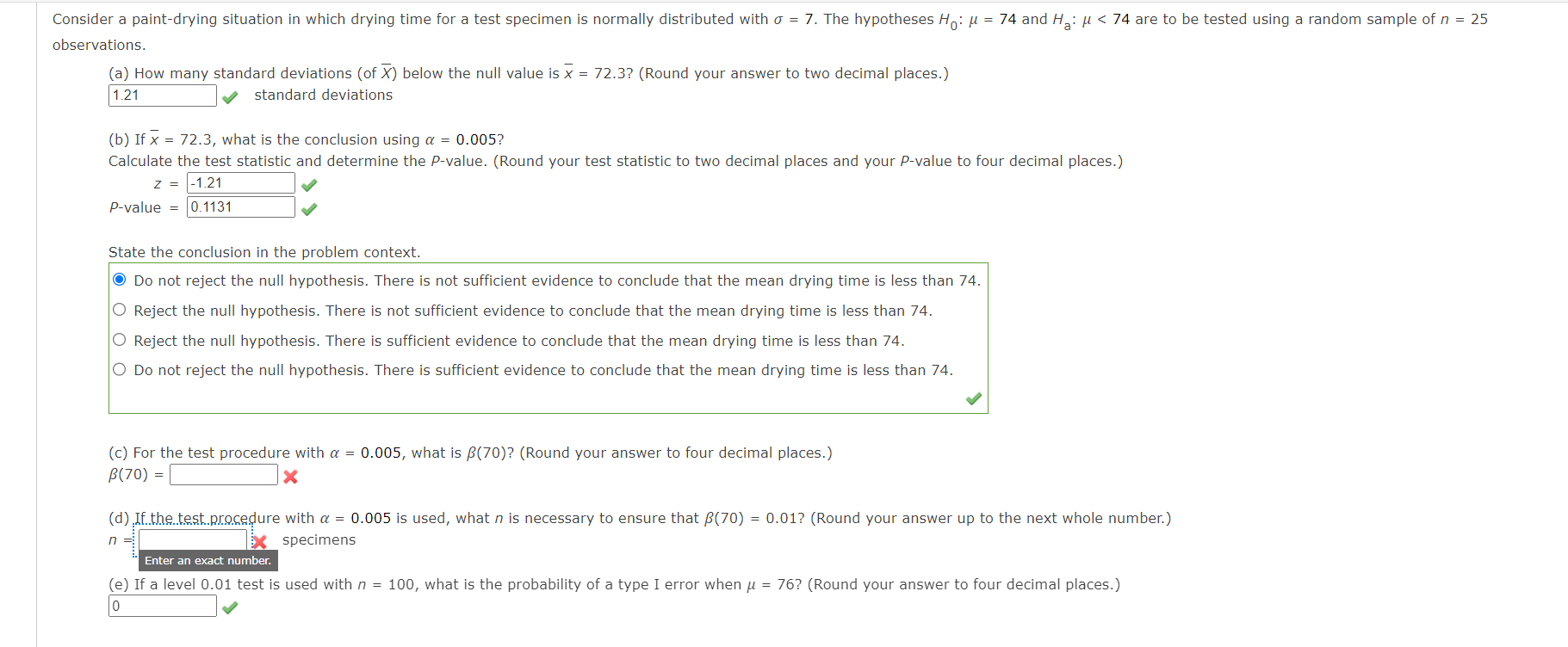observations. (a) How many standard deviations (of Xˉ | Chegg.com