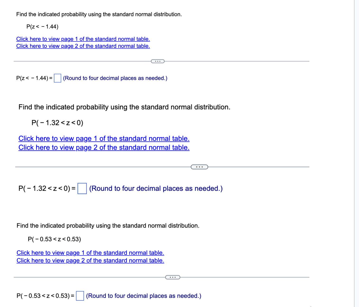 Solved Find the indicated probability using the standard | Chegg.com