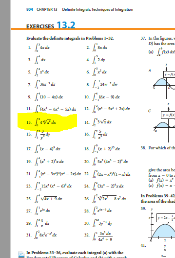 Solved 804 CHAPTER 13 Definite Integrals: Techniques of | Chegg.com