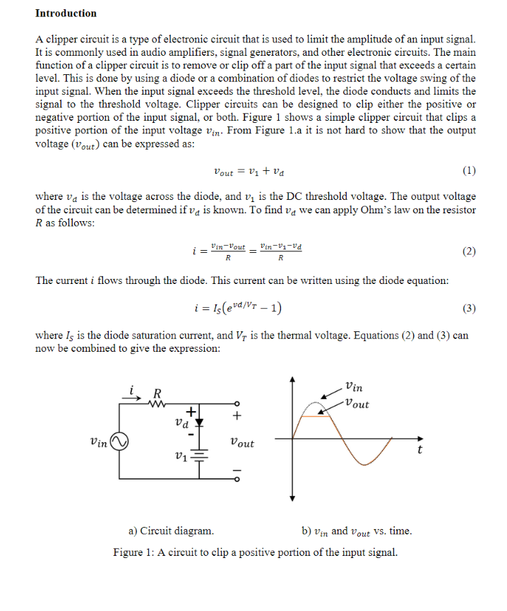 Introduction A clipper circuit is a type of | Chegg.com