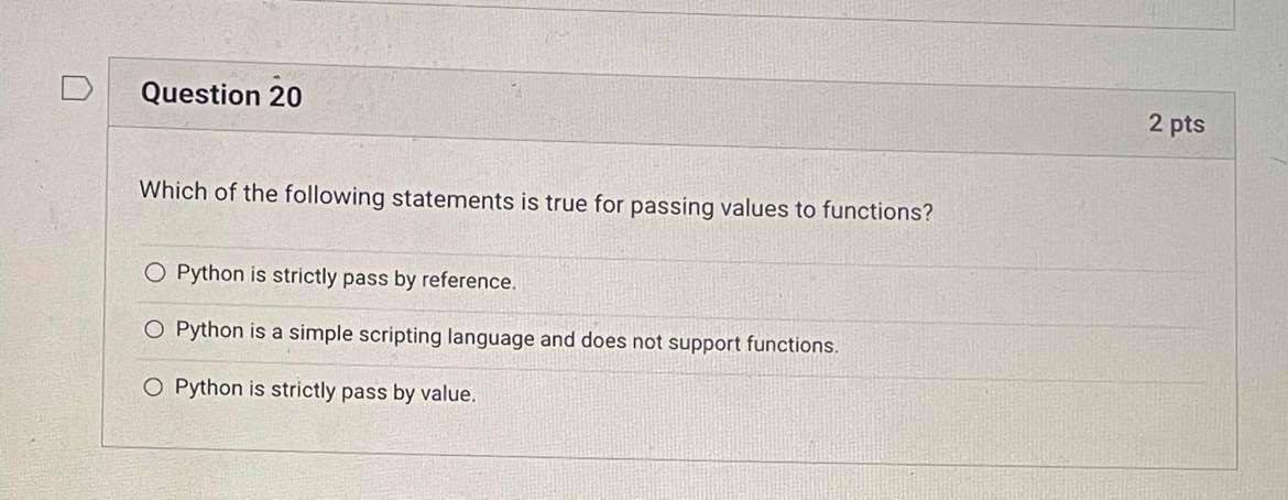 Solved Which of the following statements is true for passing | Chegg.com