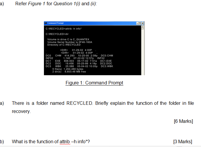 Solved a) Refer Figure 1 for Question 11) and (ii): Command | Chegg.com