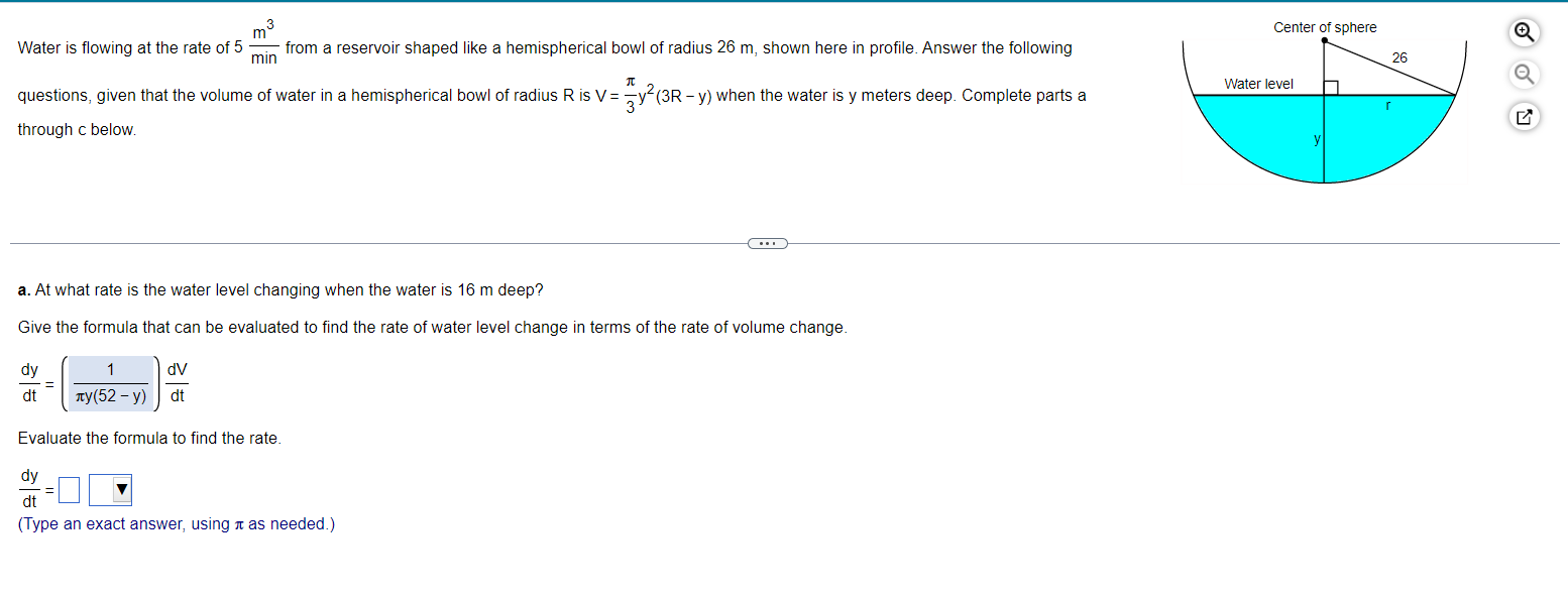 Solved Water is flowing at the rate of 5 minm3 from a | Chegg.com