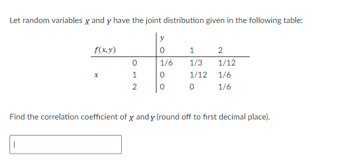 Solved Let random variables x and y have the joint | Chegg.com
