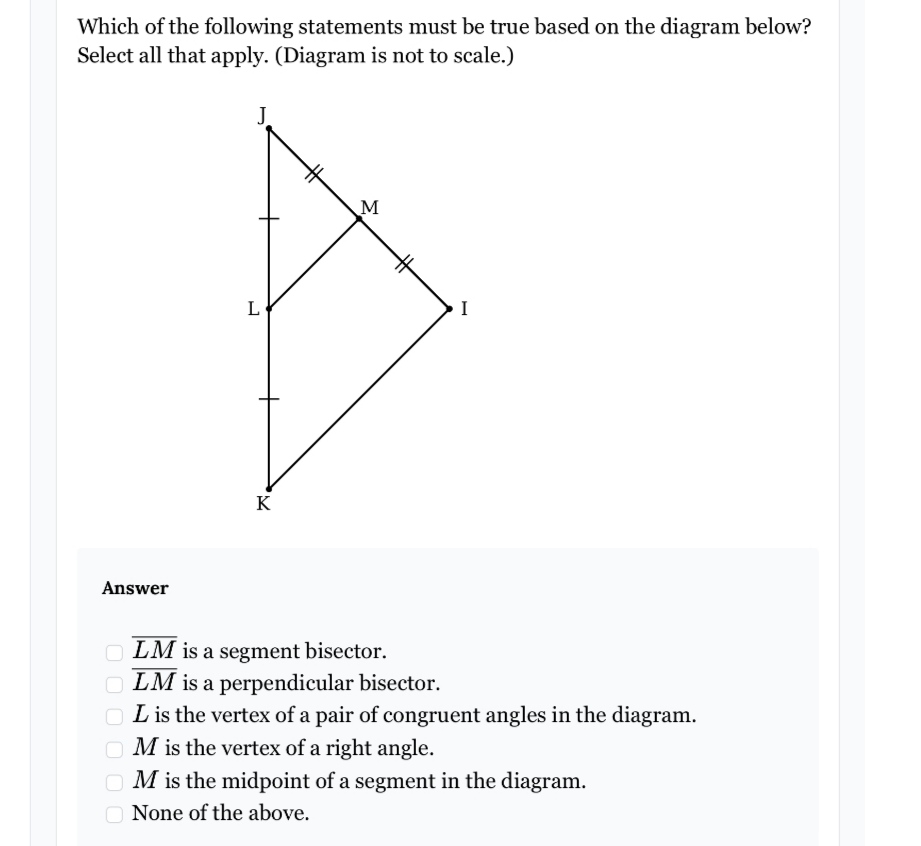 Solved Which of the following statements must be true based | Chegg.com