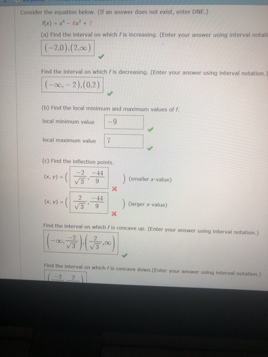 Solved Consider the equation below. (If an answer does not | Chegg.com