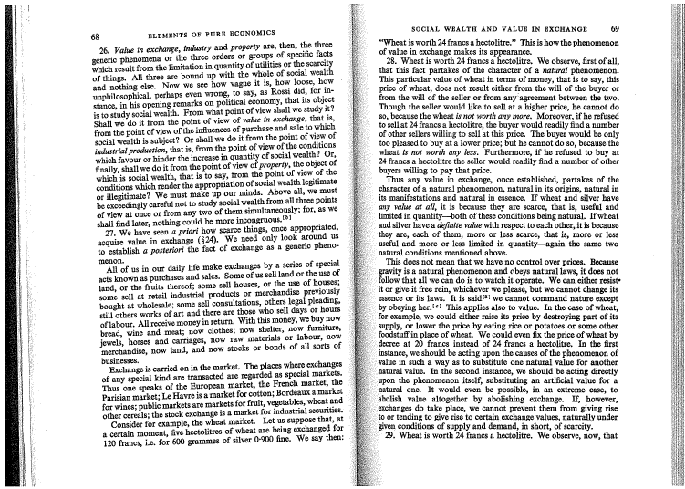 Solved Leon Walras, Éléments d'économie politique pure, ou | Chegg.com
