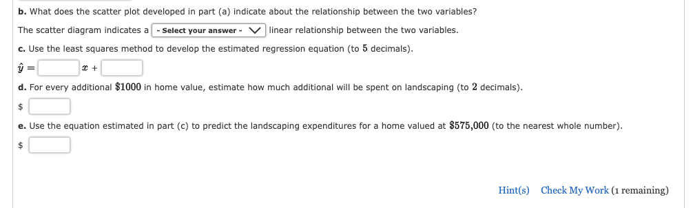 Solved David's Landscaping has collected data on home values | Chegg.com Solved David's Landscaping has collected data on home values | Chegg.com