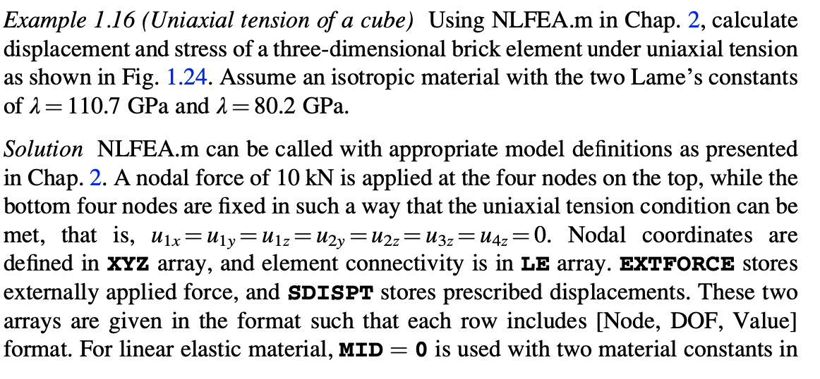 Solved Write The Matlab Code To Obtain The Displacement For 1742