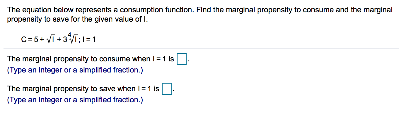Solved The equation below represents a consumption function. | Chegg.com