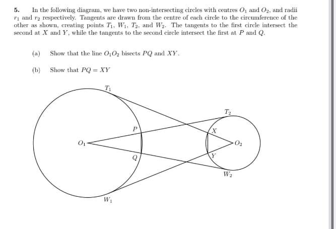 Solved 5. In the following diagram, we have two | Chegg.com