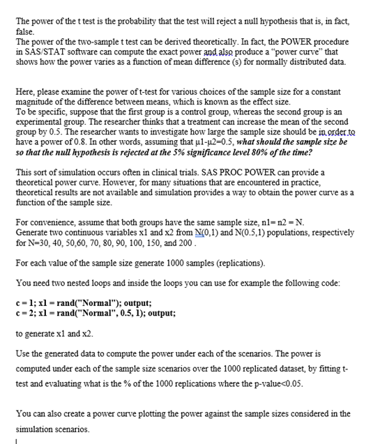 Solved Please Provide A Sas Script That Illustrates 